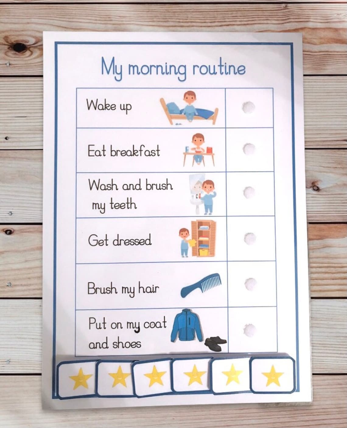 Personalised Morning Routine Chart Bedtime Routine Daily | Etsy