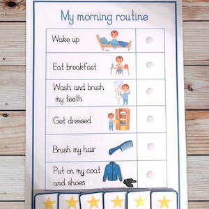 Personalised Morning Routine Chart, Bedtime Routine, Daily Routine, SEN ...