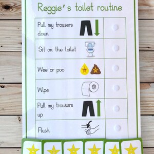 Personalised Toilet Training Routine Chart, Toddler Potty Chart, - Etsy UK