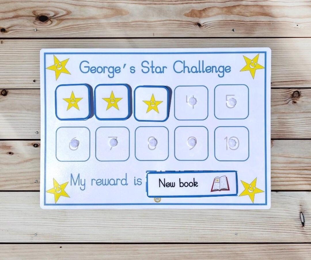Personalised Reward Chart, Star Chart, Toddler, School, Learning - Etsy UK