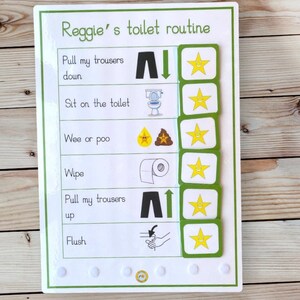 Personalised Toilet Training Routine Chart, Toddler Potty Chart, - Etsy