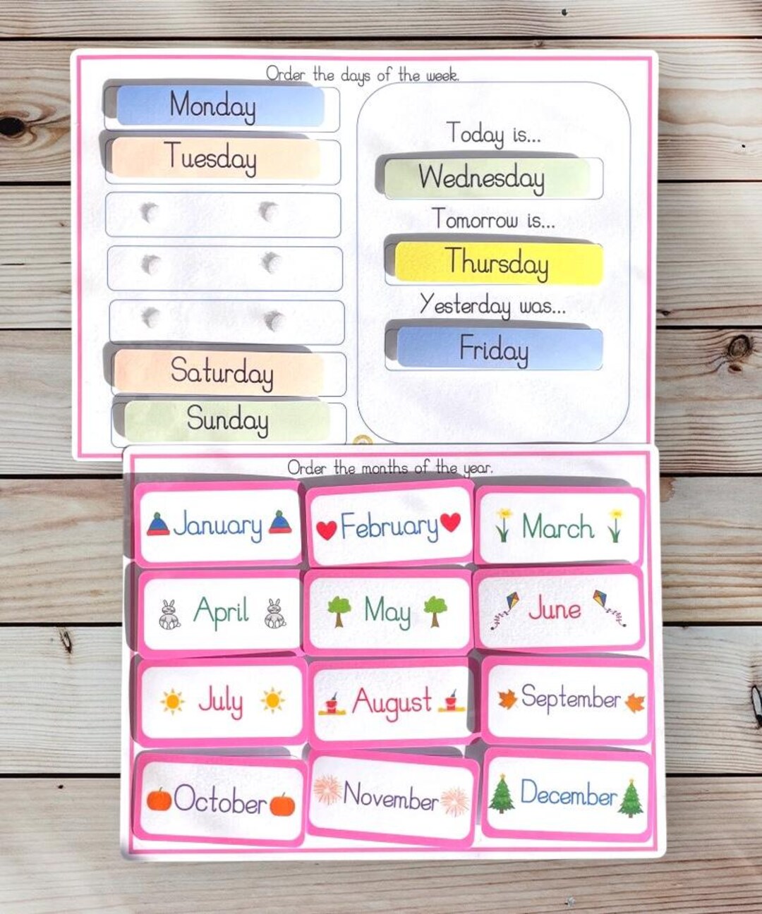 Days of the Week & Months of the Year Sorting Activity, Days and Months ...