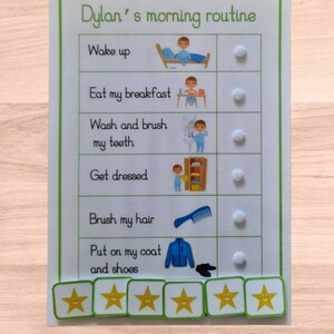 Personalised Morning Routine Chart, Bedtime Routine, Daily Routine, SEN ...