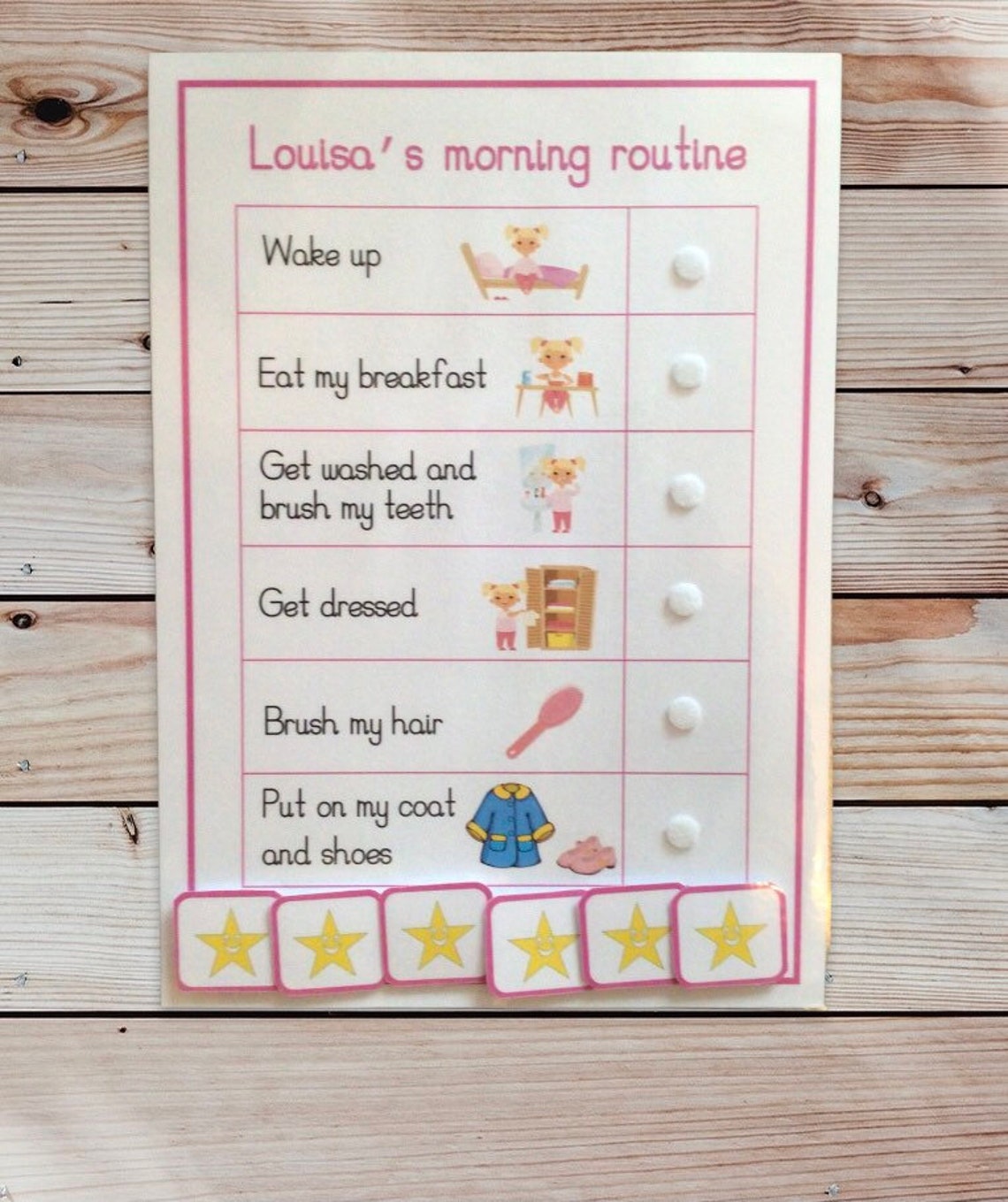 Personalised Morning Routine Chart Bedtime Routine Daily - Etsy
