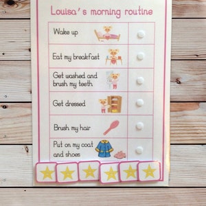 Personalised Morning Routine Chart, Bedtime Routine, Daily Routine, SEN ...