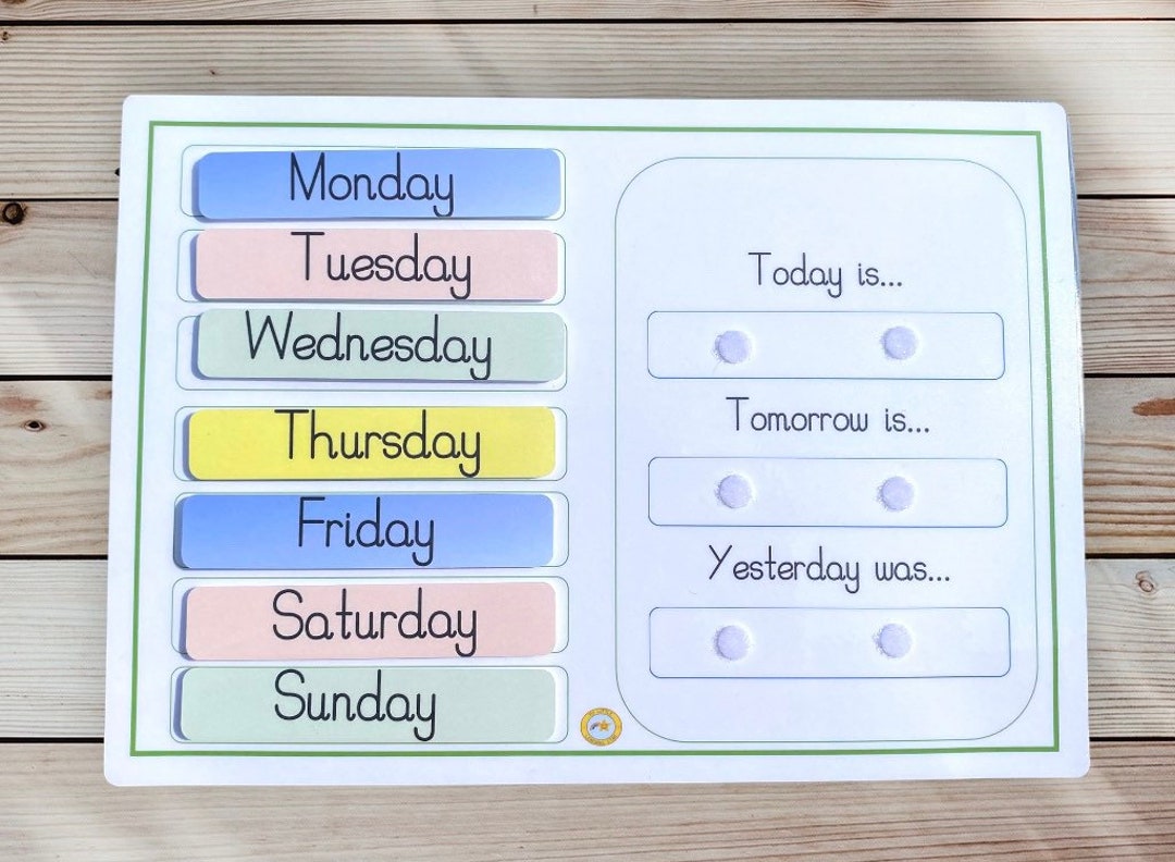 Days of the Week Ordering Activity, Today, Tomorrow, Yesterday, Maths ...