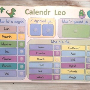 Personalised Interactive Learning Calendar - Welsh Version - Days of ...