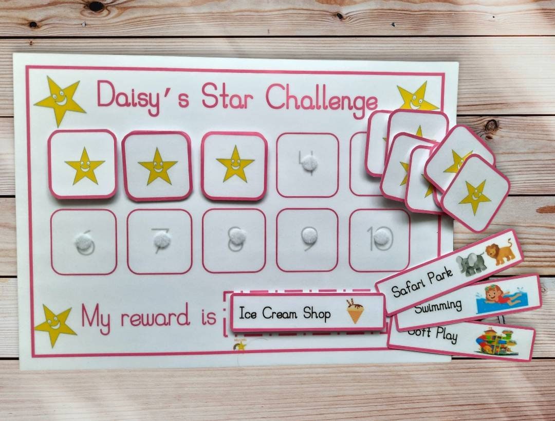 Personalised Reward Chart, Star Chart, Toddler, School, Learning - Etsy ...