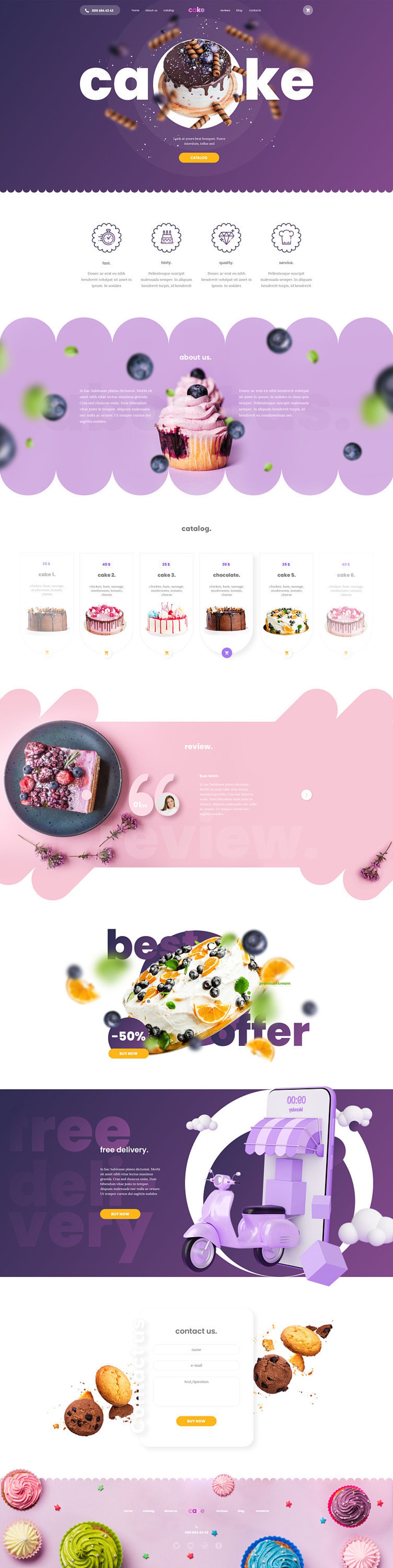 CAKE PSD TEMPLATE - Etsy