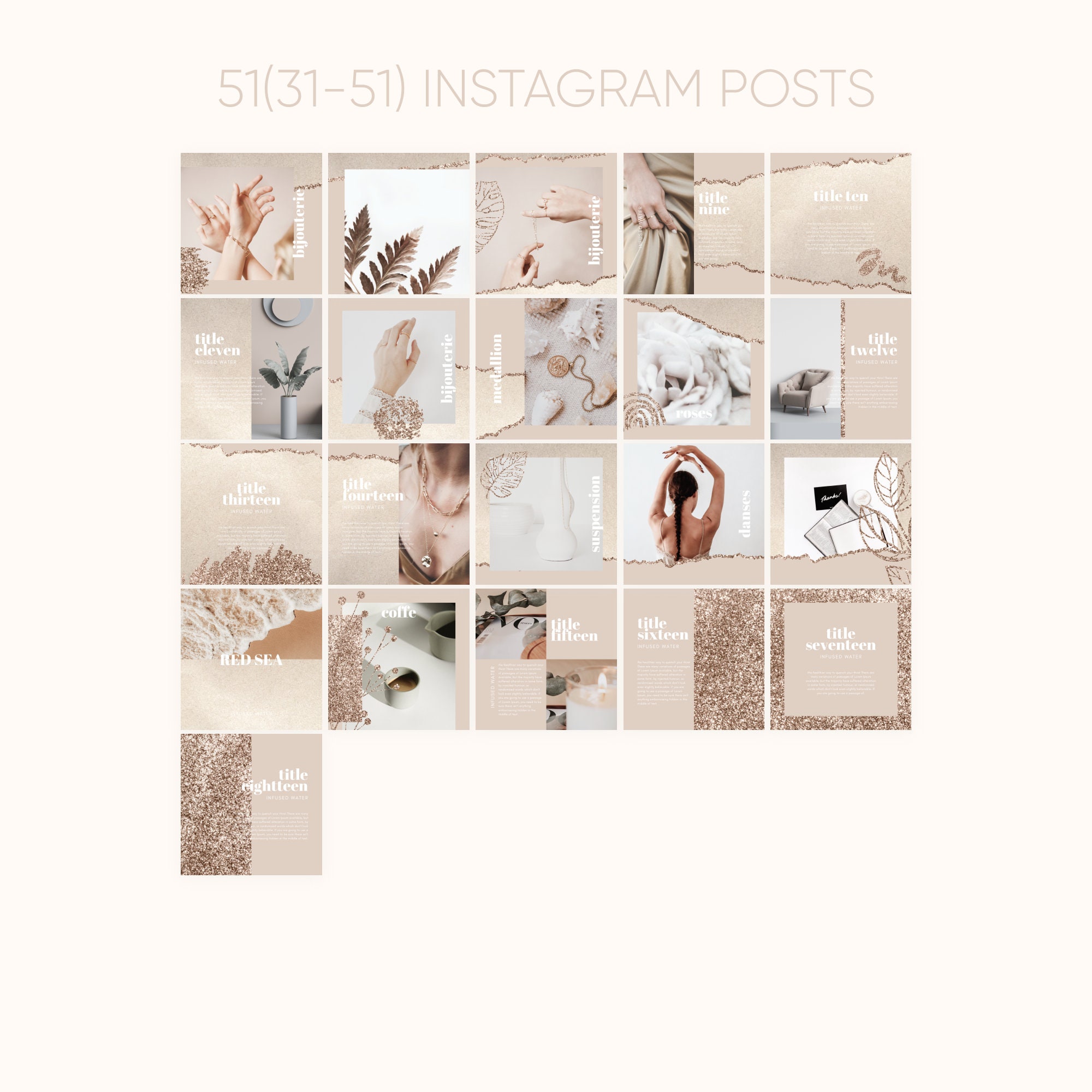 80 Instagram Templates Social Media Bundle Posts and - Etsy
