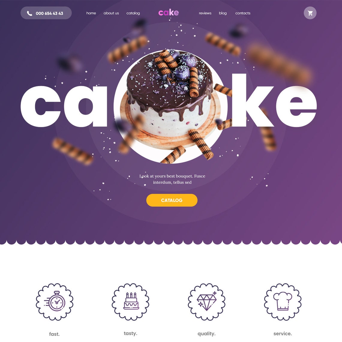CAKE PSD TEMPLATE - Etsy