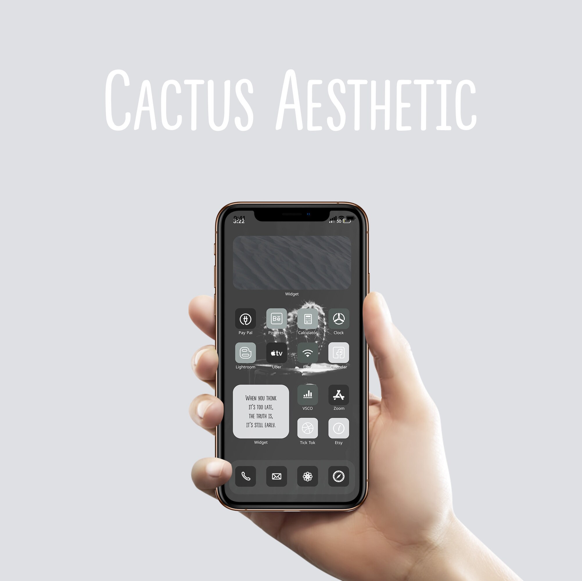IOS14 APP ICONS Pack Green Cactus Succulent Neutral Aesthetic | Etsy