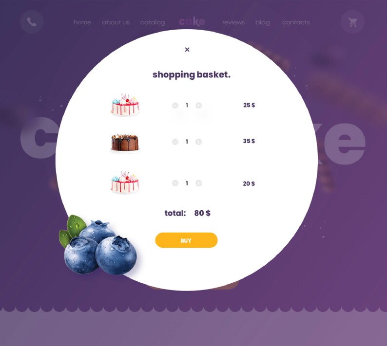 CAKE PSD TEMPLATE - Etsy
