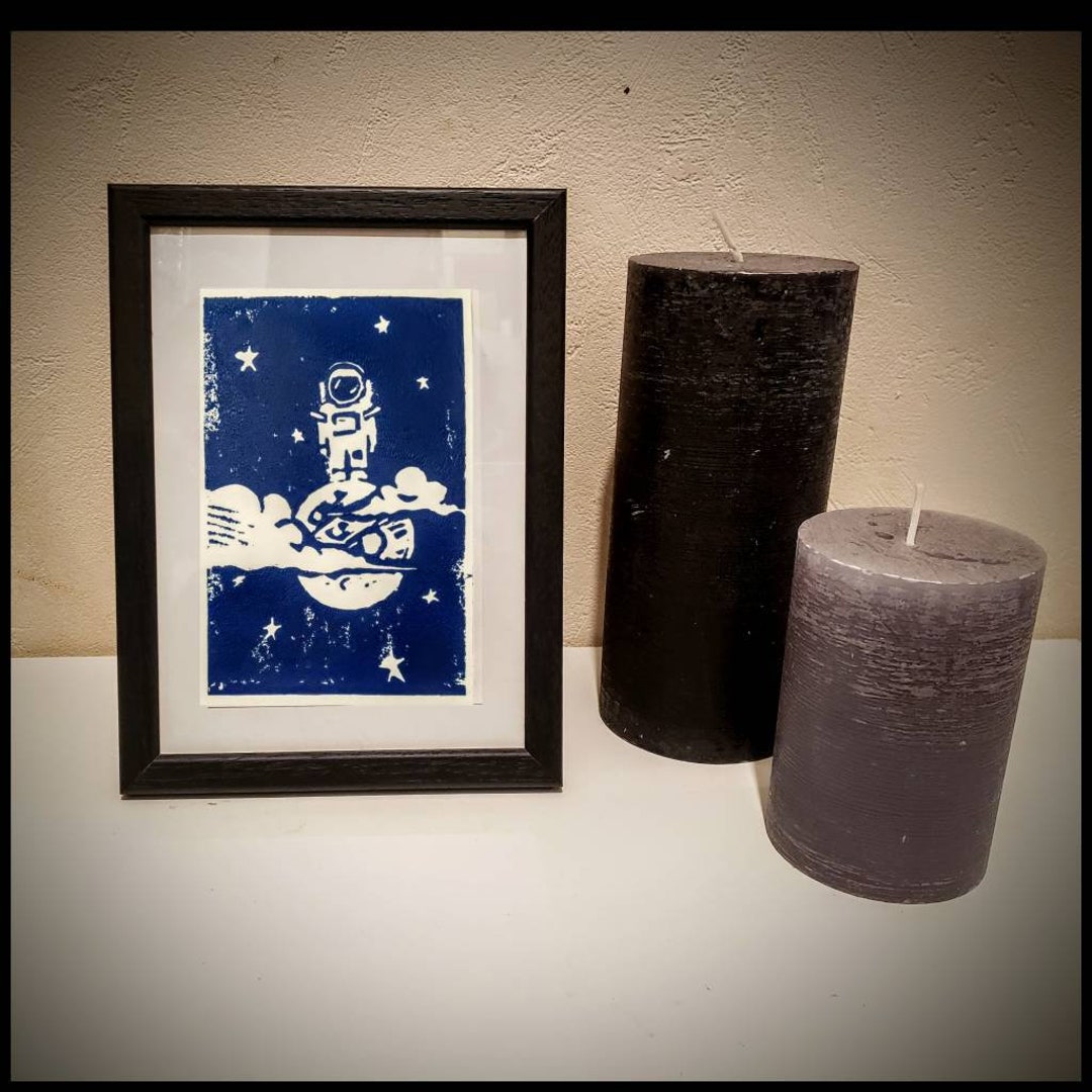 Linocut Wall Poster Decoration Illustration Printing Ink Engraving ...