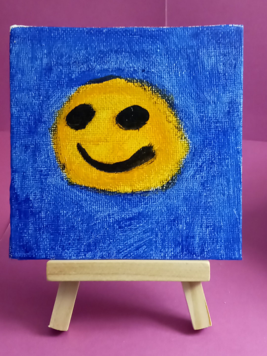 Smiling Face Emoji Painting - Etsy