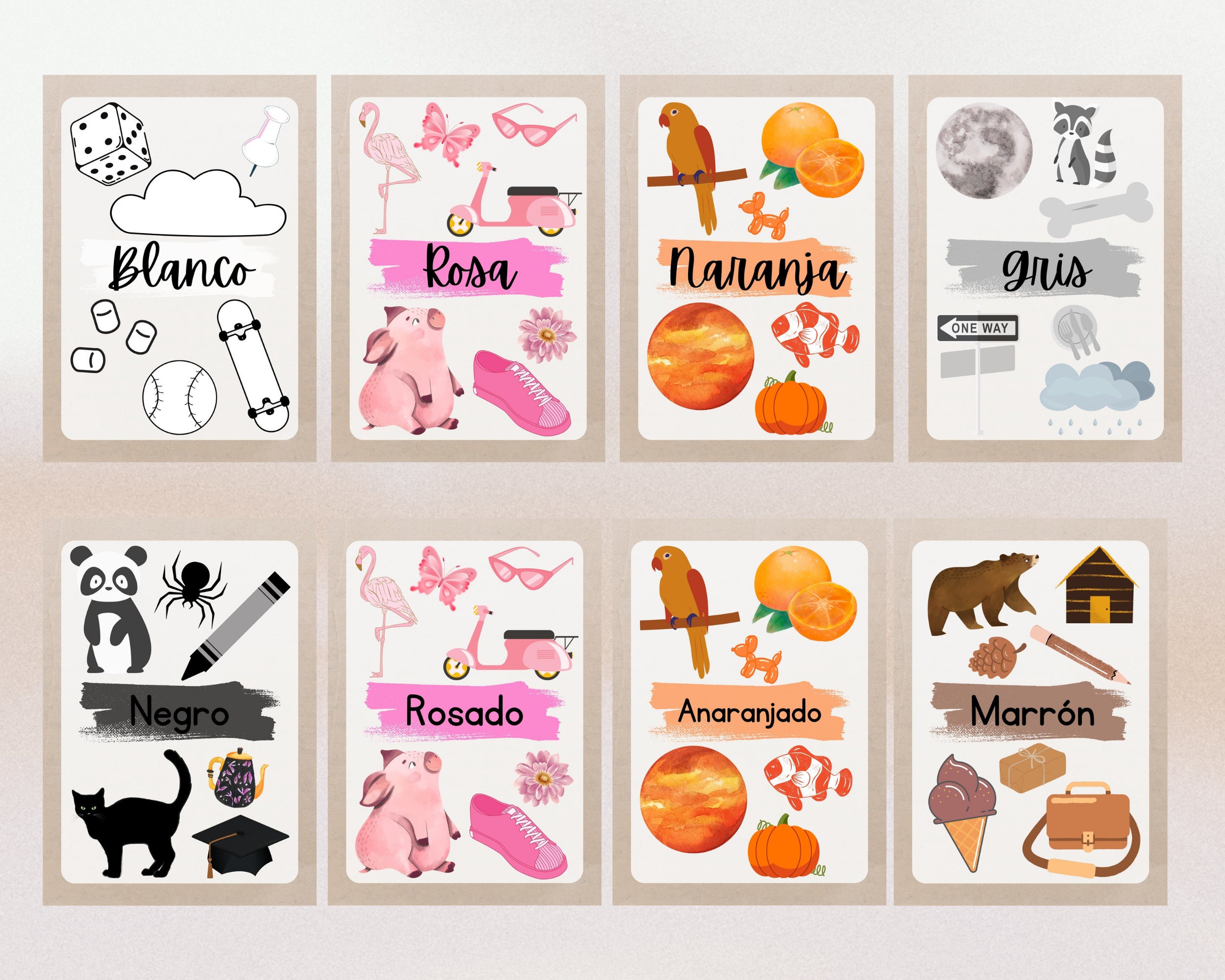 Spanish Color Chart Poster, Spanish Classroom Color Posters, Spanish ...