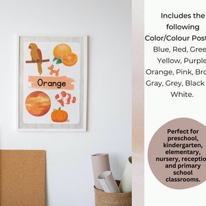 Color Chart Poster, Classroom Colour Posters, Color Display Posters ...