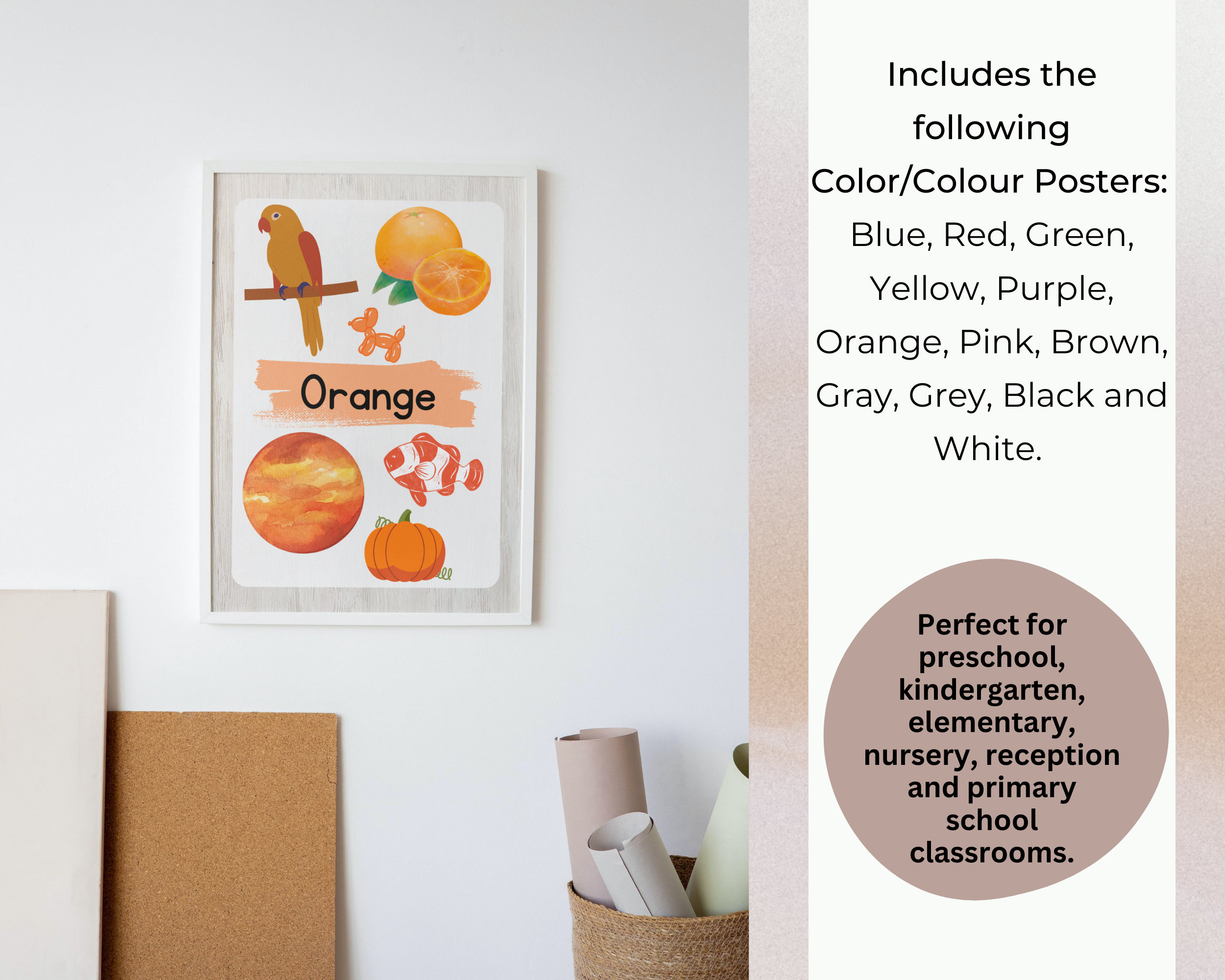 Color Chart Poster, Classroom Colour Posters, Color Display Posters ...