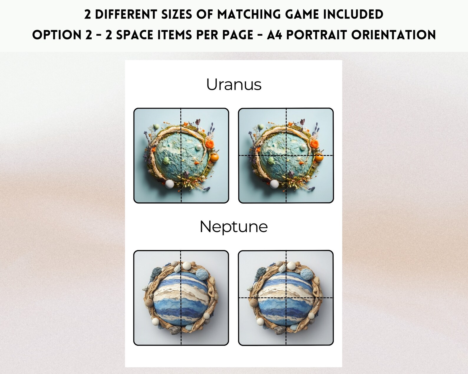 Space Matching Game, Planets Matching Activity, Symmetry Puzzle ...