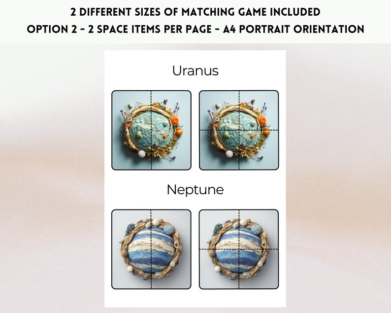 Space Matching Game, Planets Matching Activity, Symmetry Puzzle ...