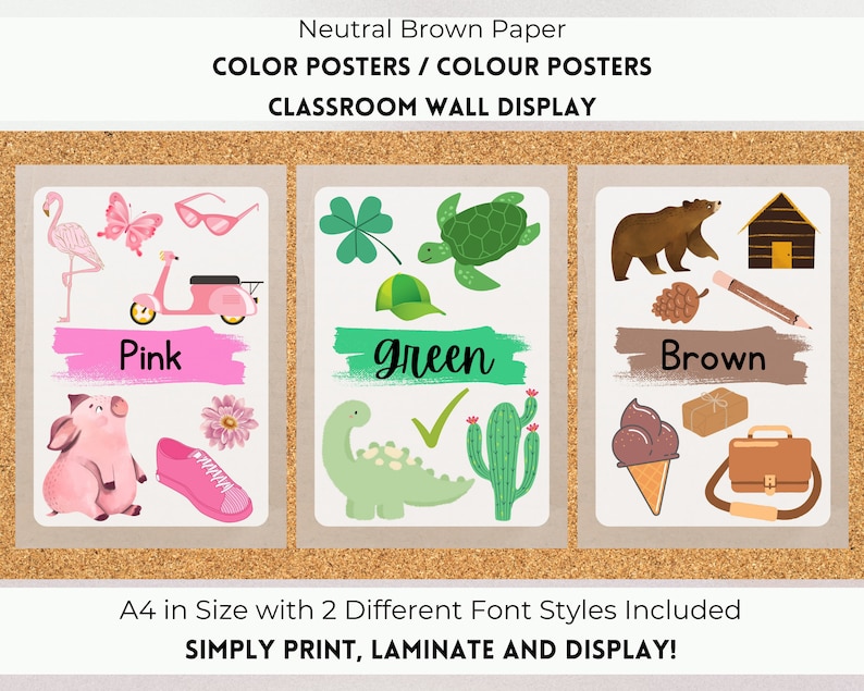 Color Chart Poster, Classroom Colour Posters, Color Display Posters ...