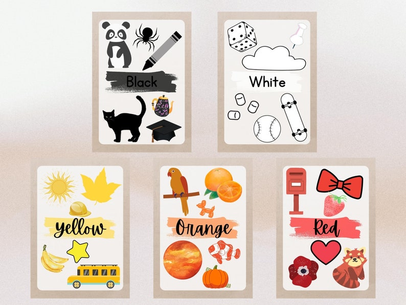 Color Chart Poster Classroom Colour Posters Color Display - Etsy