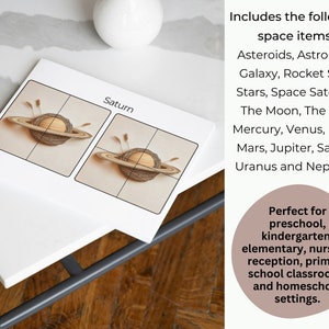 Space Matching Game, Planets Matching Activity, Symmetry Puzzle ...