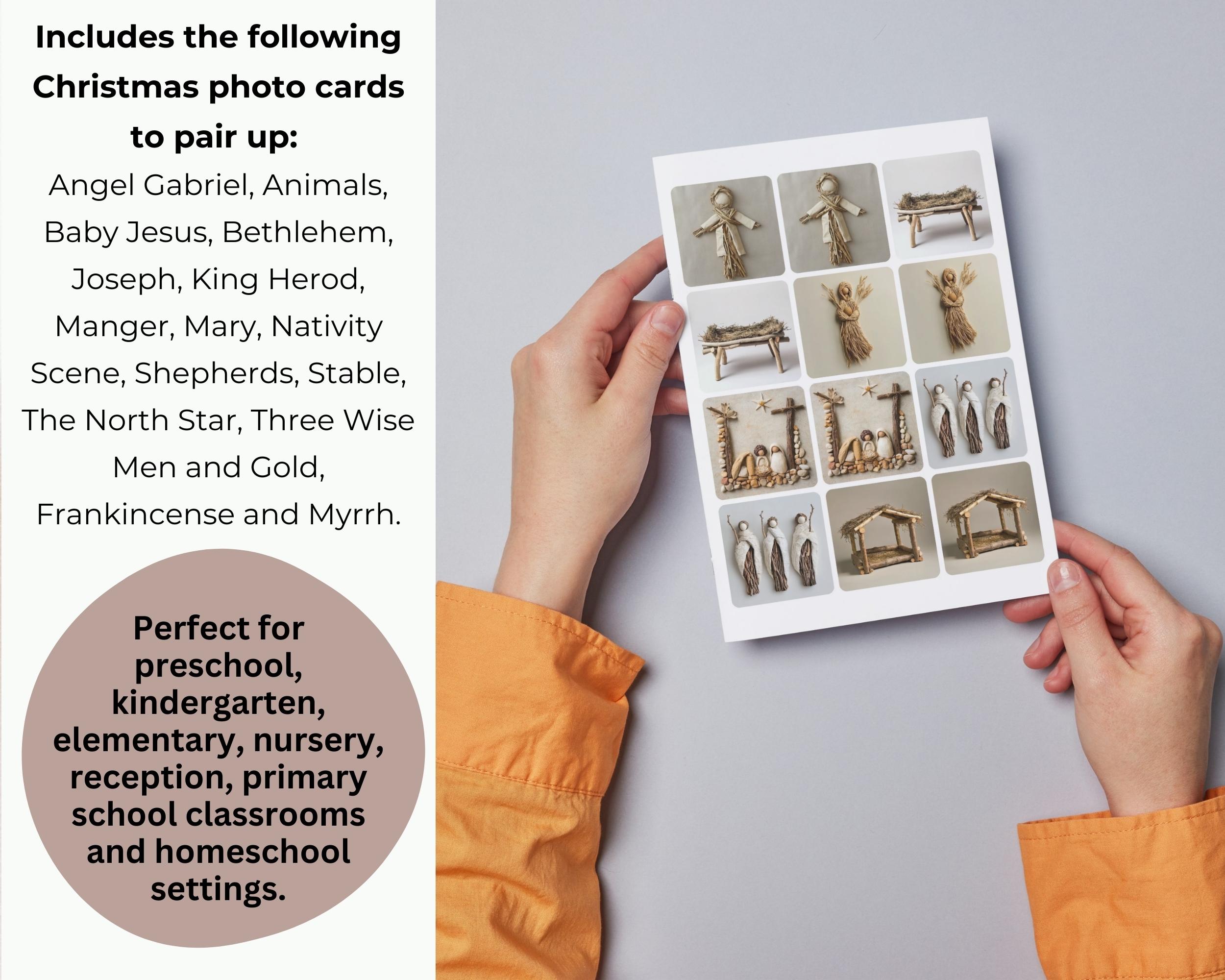 The Nativity Story Memory Match Game for Kids, the Christmas Story ...