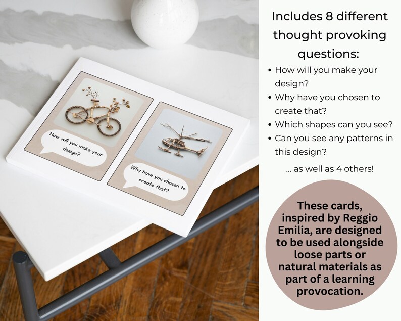 Loose Parts Transport Provocations and Vocabulary Photo Cards, Reggio ...