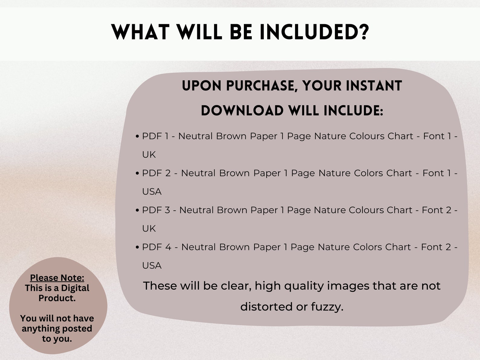 One Page Nature Colors Chart, Class Colours Poster, Nature Colors ...