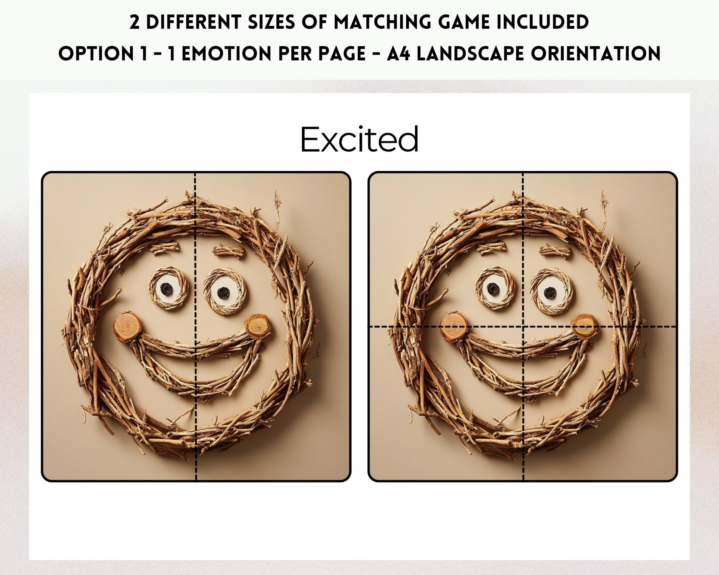 Emotions Matching Game, Feeling Matching Activity, Emotion Matching ...