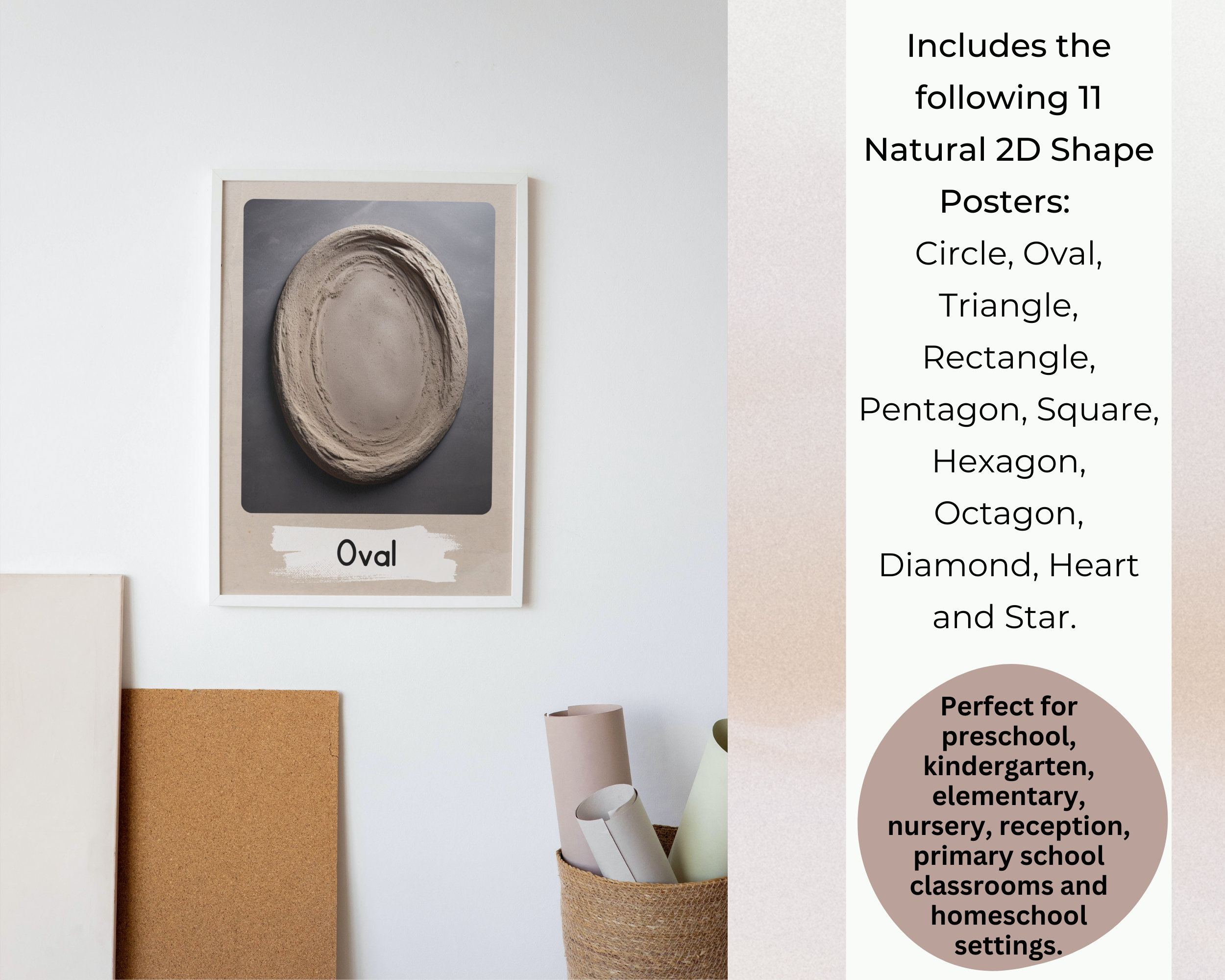 Nature Shape Posters, Nature Shape Photo Cards, 2D Shape Mathematics ...