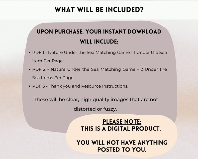 Under the Sea Matching Game, Sea Creature Ocean Matching Activity ...
