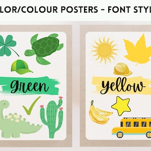 Color Chart Poster, Classroom Colour Posters, Color Display Posters ...