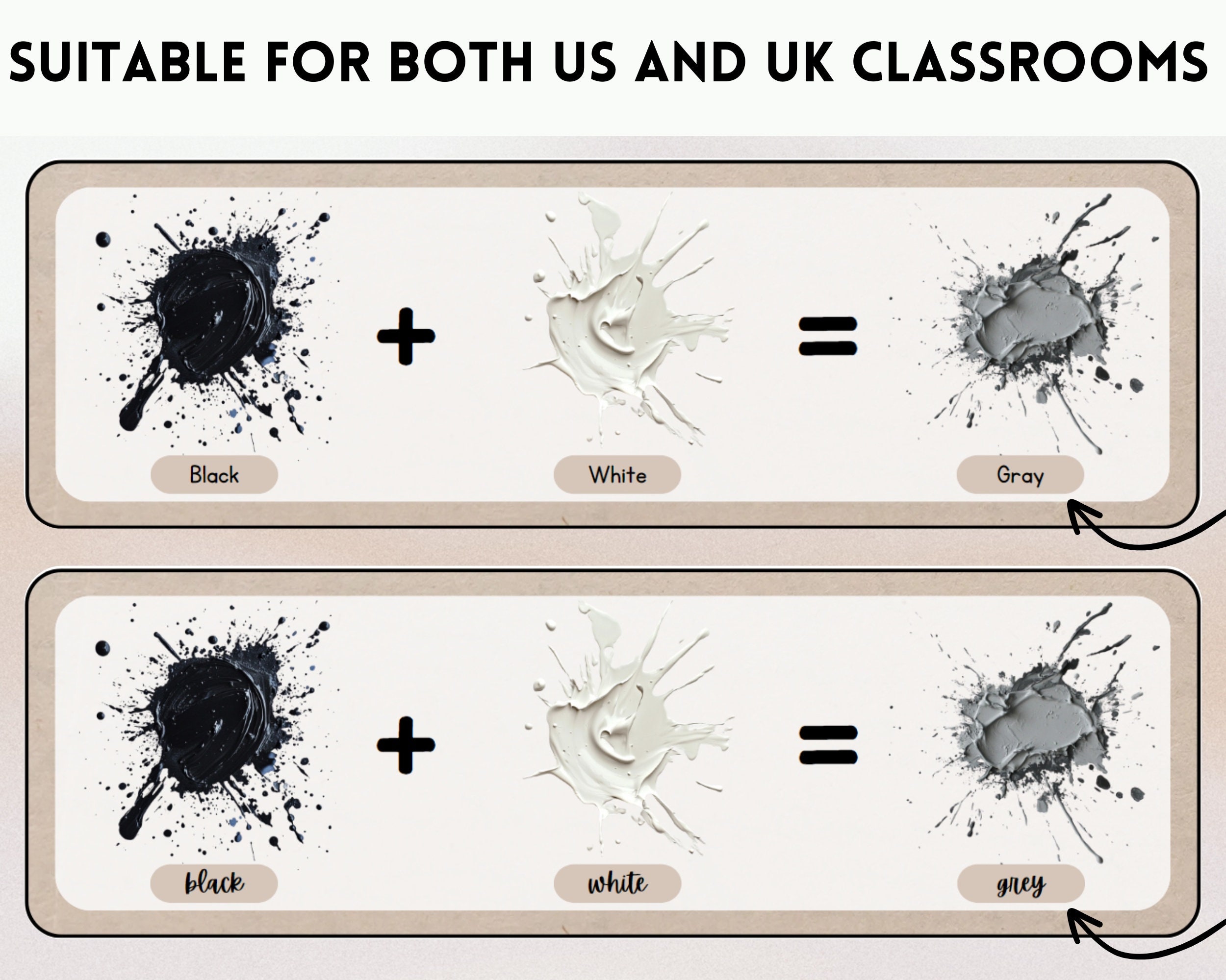 Color Mixing Display Posters, Color Mixing Chart, Color Mixing, Brown ...