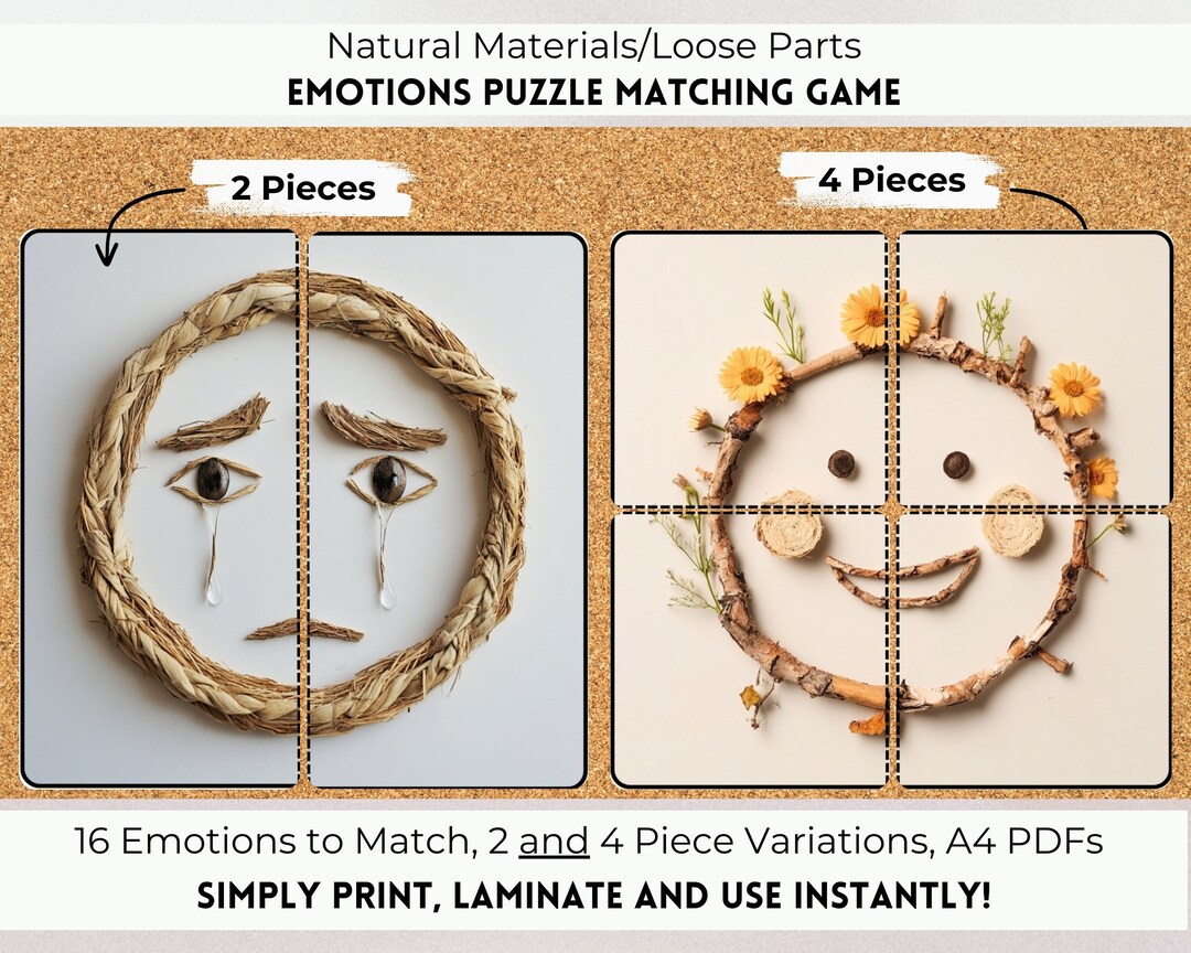 Emotions Matching Game, Feeling Matching Activity, Emotion Matching ...