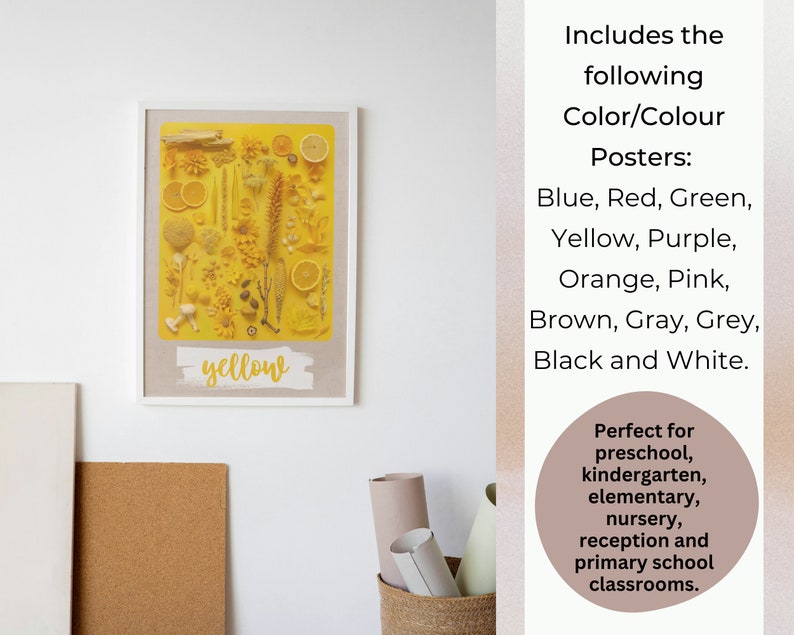 Nature Color Chart Poster, Classroom Colour Posters, Nature Color Photo ...