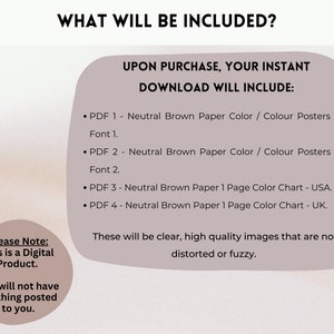 Color Chart Posters & One Page Colors Chart Bundle, Classroom Colour ...