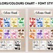 Color Chart Posters & One Page Colors Chart Bundle, Classroom Colour ...