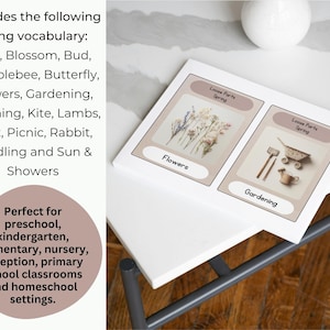 Loose Parts Spring Provocations and Vocabulary Photo Cards, Reggio ...