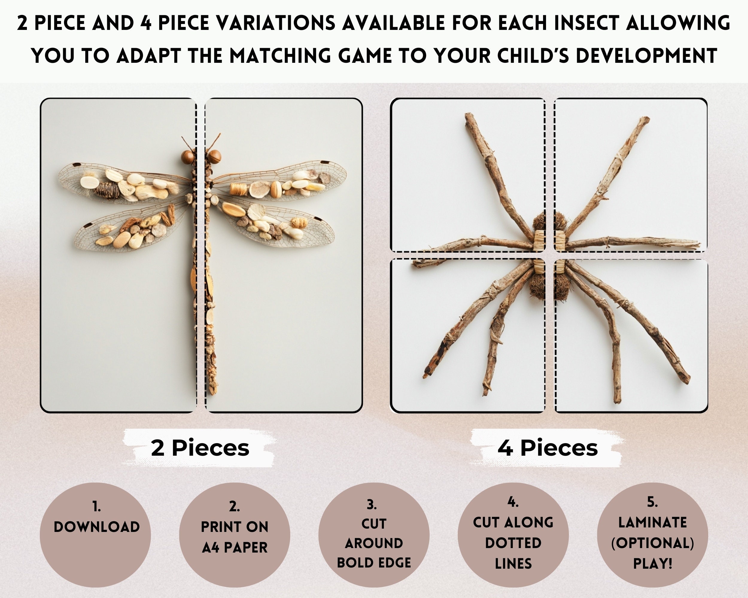 Minibeast Matching Game, Insect Matching Activity, Animal Matching ...