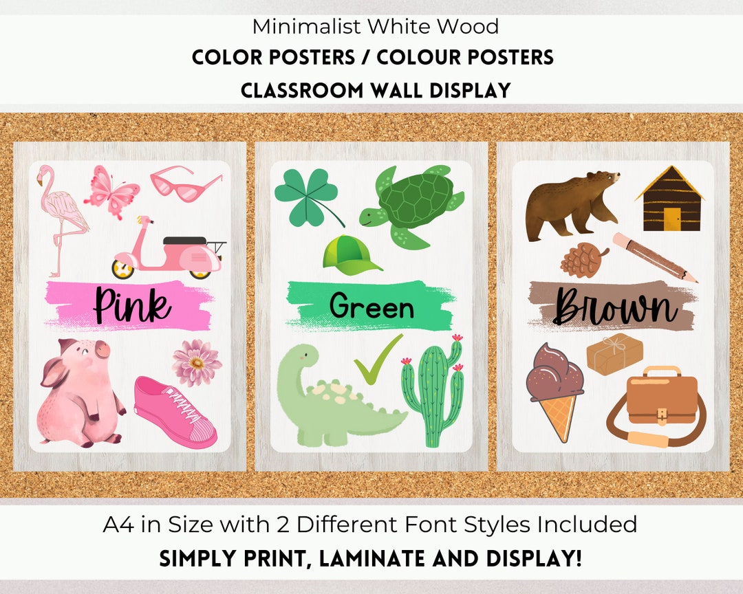 Color Chart Poster, Classroom Colour Posters, Color Display Posters ...