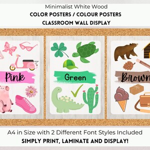 Color Chart Poster, Classroom Colour Posters, Color Display Posters ...