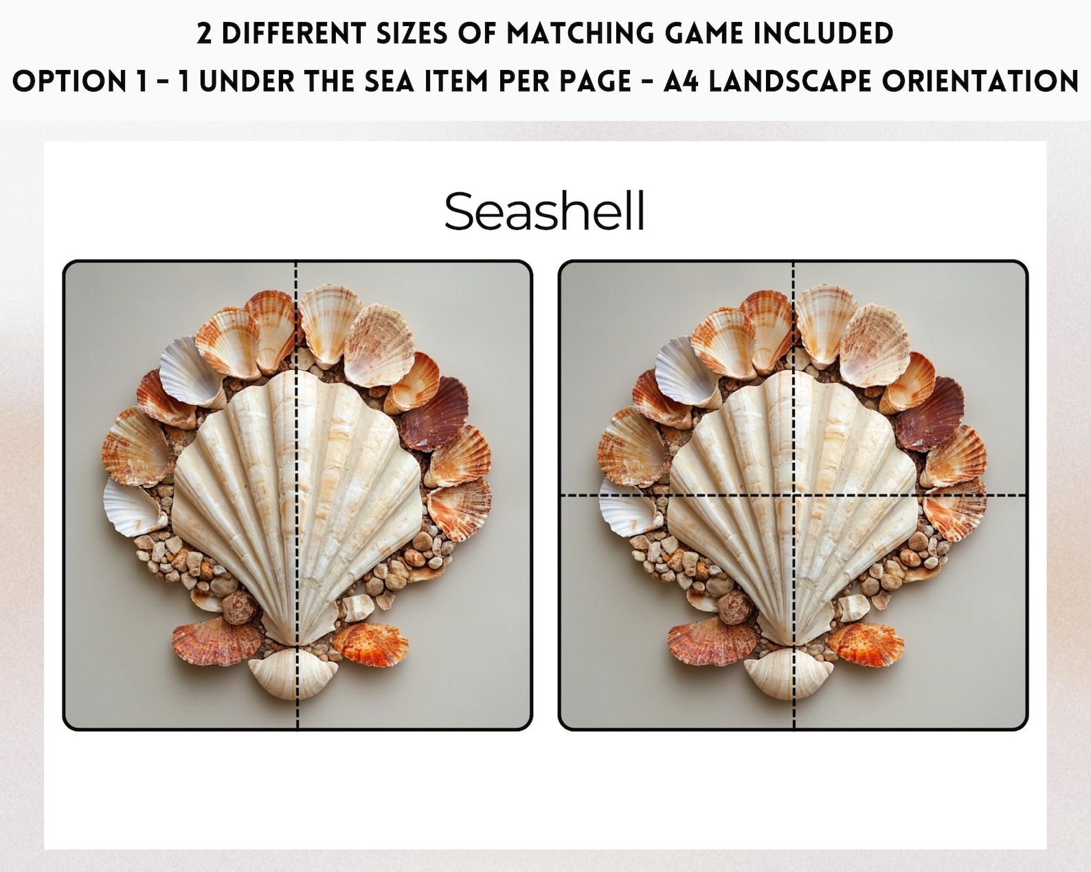 Under the Sea Matching Game, Sea Creature Ocean Matching Activity ...