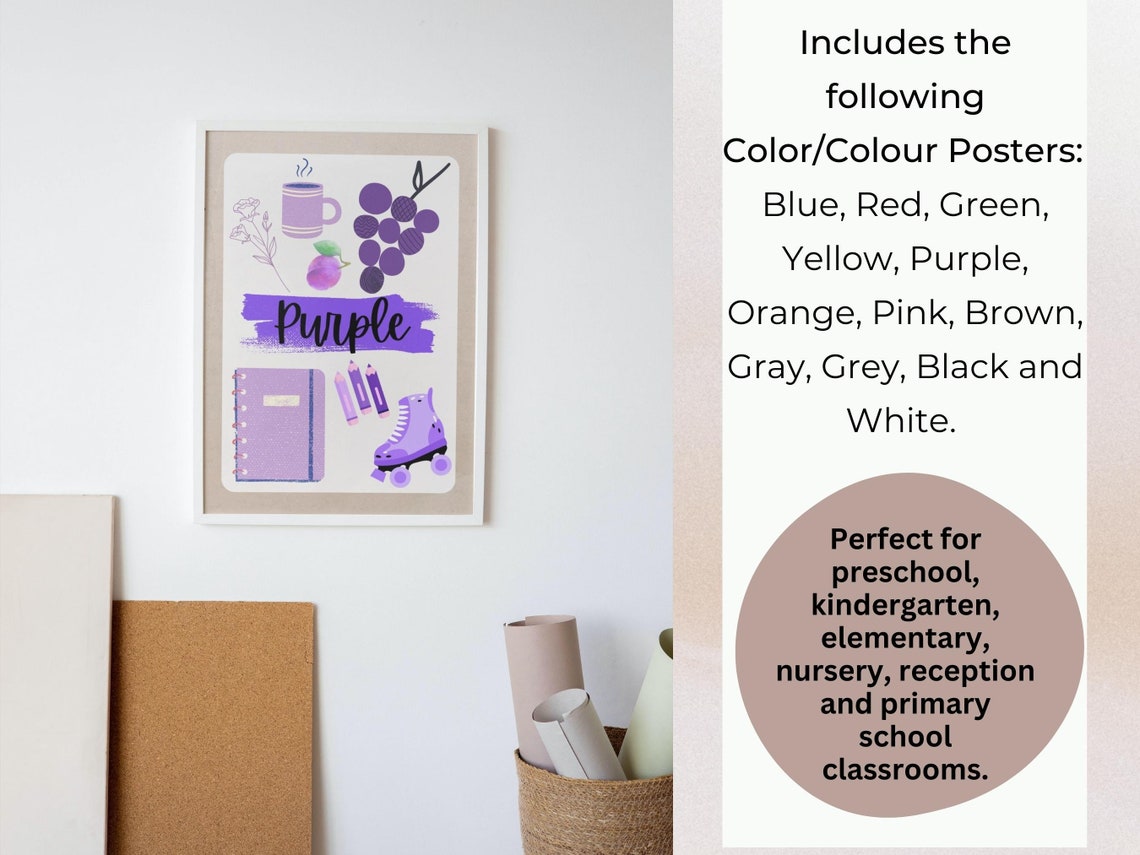 Color Chart Poster Classroom Colour Posters Color Display - Etsy Australia