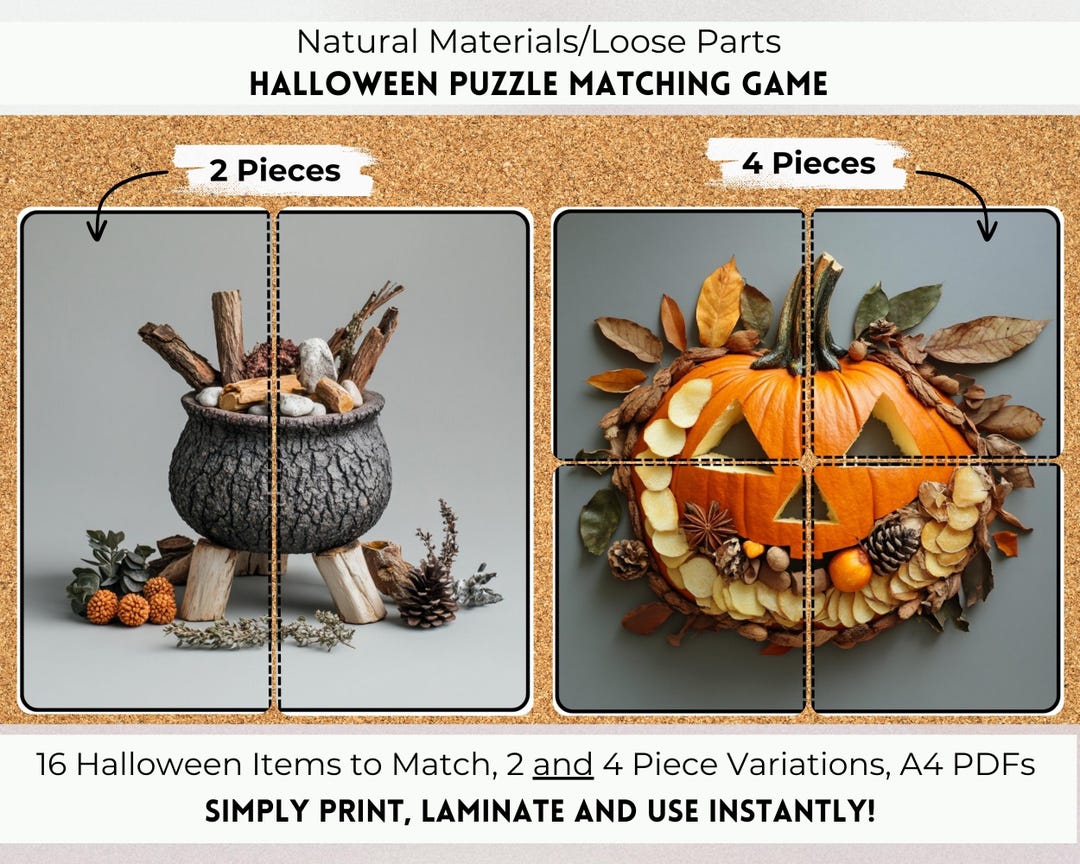 Halloween Matching Game, Halloween Matching Activity, Halloween ...