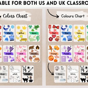 One Page Colors Chart, Class Colours Poster, Colors Display Poster ...