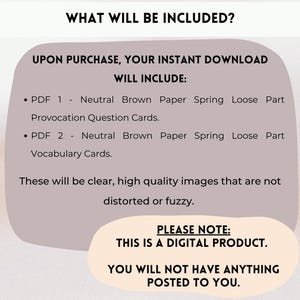 Loose Parts Spring Provocations and Vocabulary Photo Cards, Reggio ...