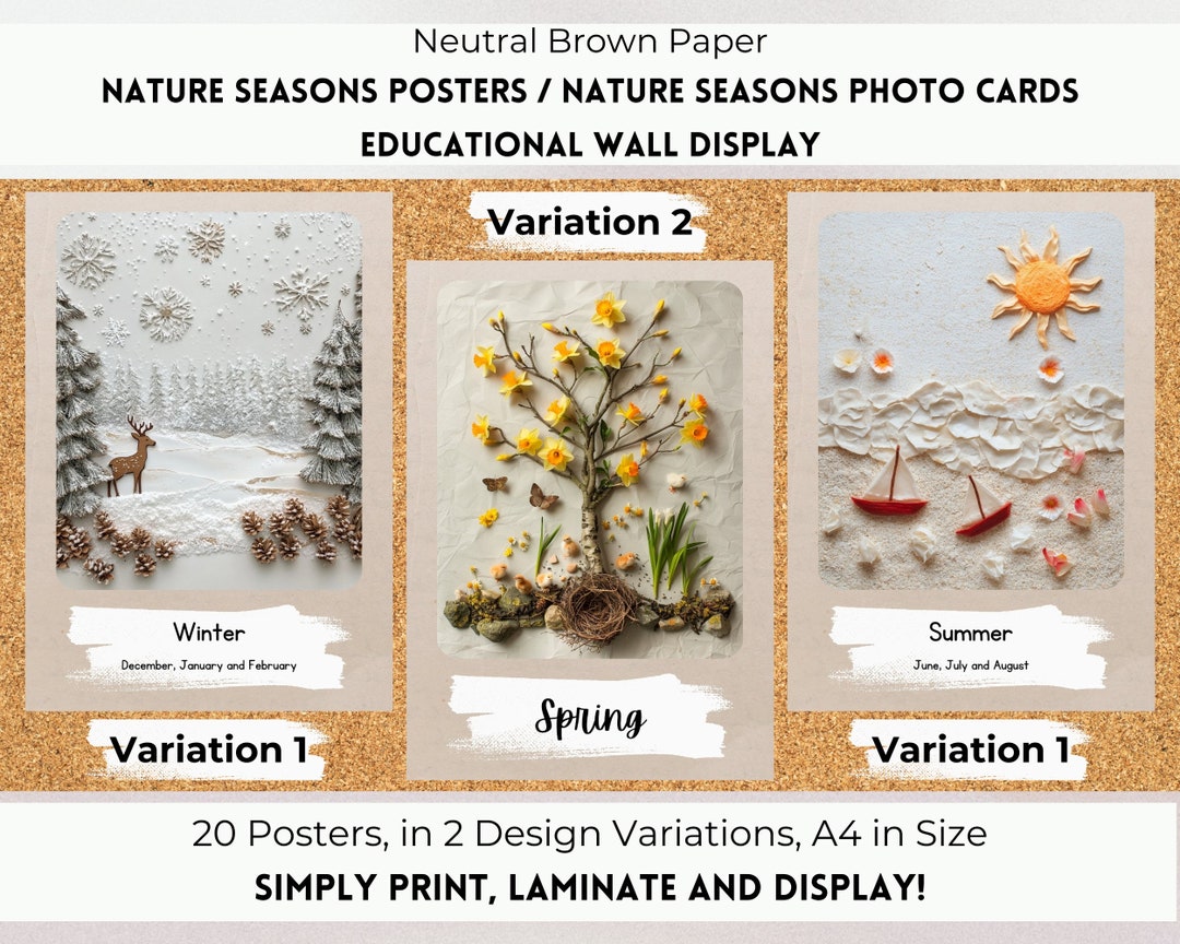 Nature Seasons Posters, Seasons Display Posters, Seasons Photo Cards ...
