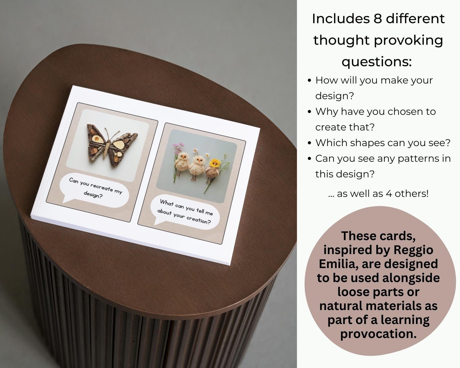 Loose Parts Spring Provocations and Vocabulary Photo Cards, Reggio ...